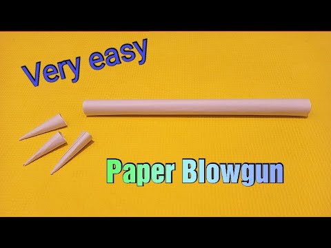 How to make blow gun with paper | Blow gun paper | Paper weapons ...