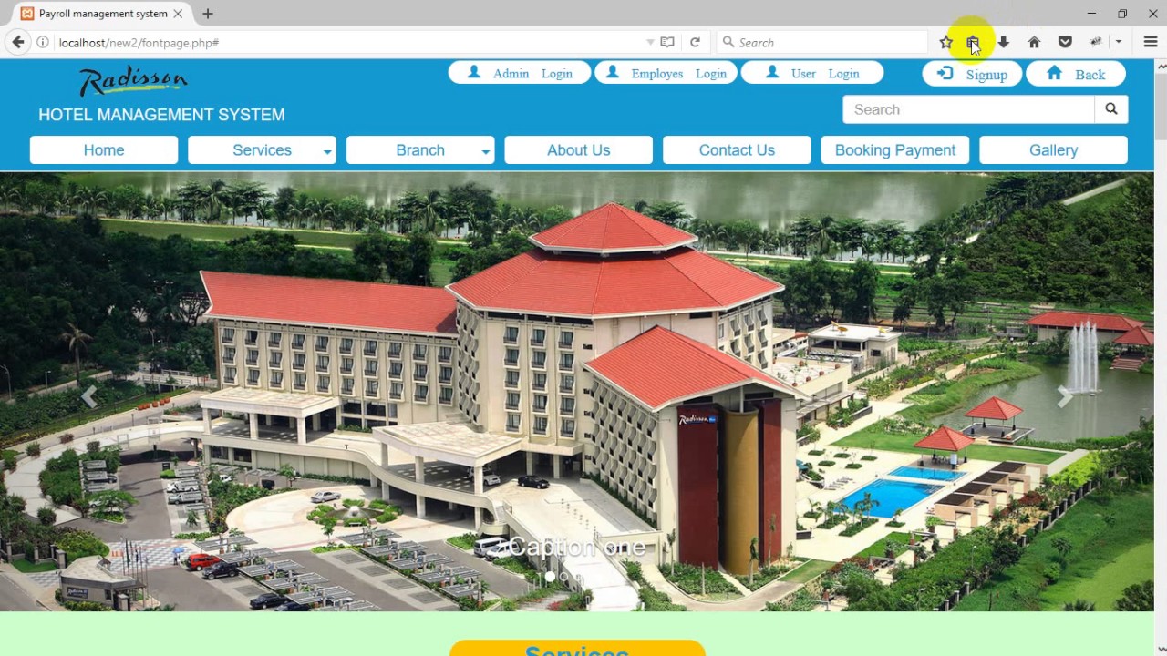 Hotel management System interface - YouTube