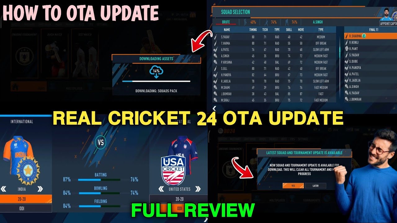 Real Cricket 24 Game Ota Update Finally Launched ! Rc 24 New Mega ...