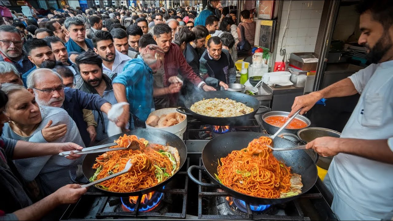STREET FOOD CRAZY CROWD FOR CHICKEN FRIED RICE | WORLD FAST WORKERS ...