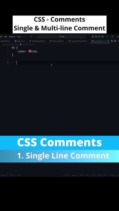 Mastering Comments In Css Single Vs Multi Line Explained Csstutorial Codewithmayur Youtube 5025