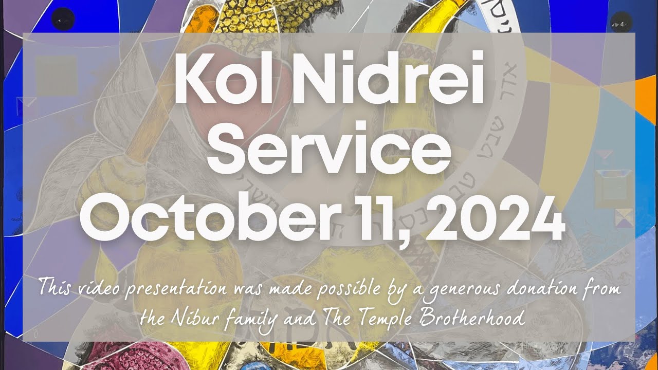 Kol Nidrei Service October 11 - YouTube