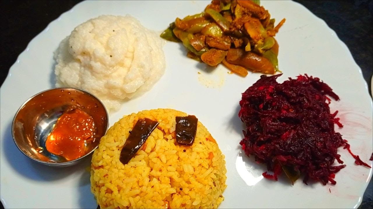 Easy Lunch recipes | Puliyodarai, Thayir sadam | Beetroot Poriyal ...