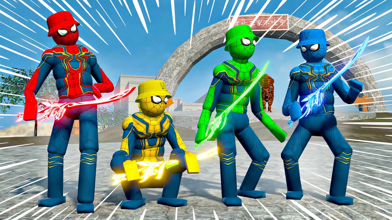 EACH SPIDER-MAN GAME FIGHTS WITH EPIC ELEMENTAL SWORDS! - YouTube