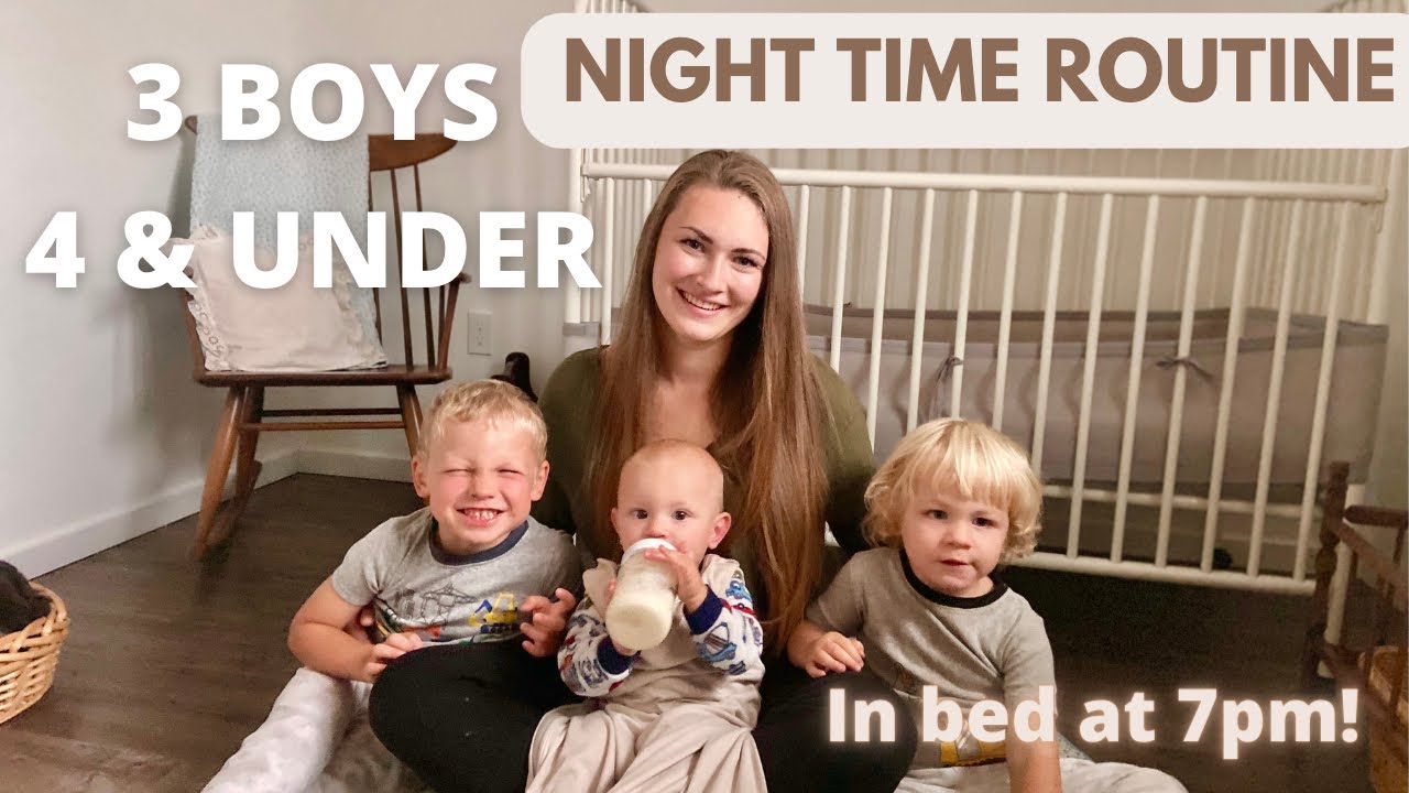 NIGHT TIME ROUTINE | 2 toddlers + baby, 7pm bedtime, sing, read, pray ...