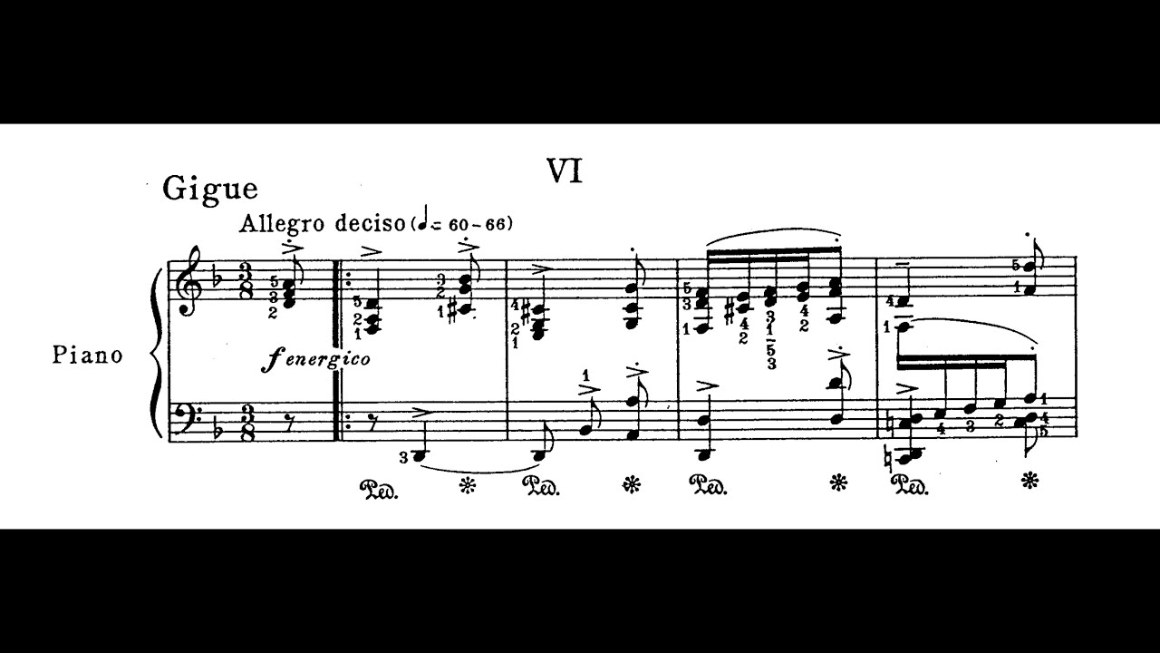 Bach-Godowsky - BWV 1008, Cello Suite No.2, Mvt. VI (for Solo Piano ...