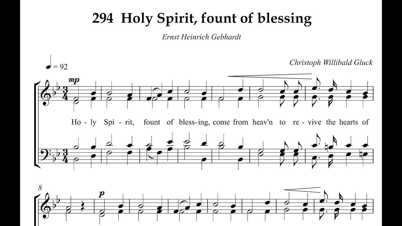Hymn Collection 294 Holy Spirit, fount of blessing - YouTube