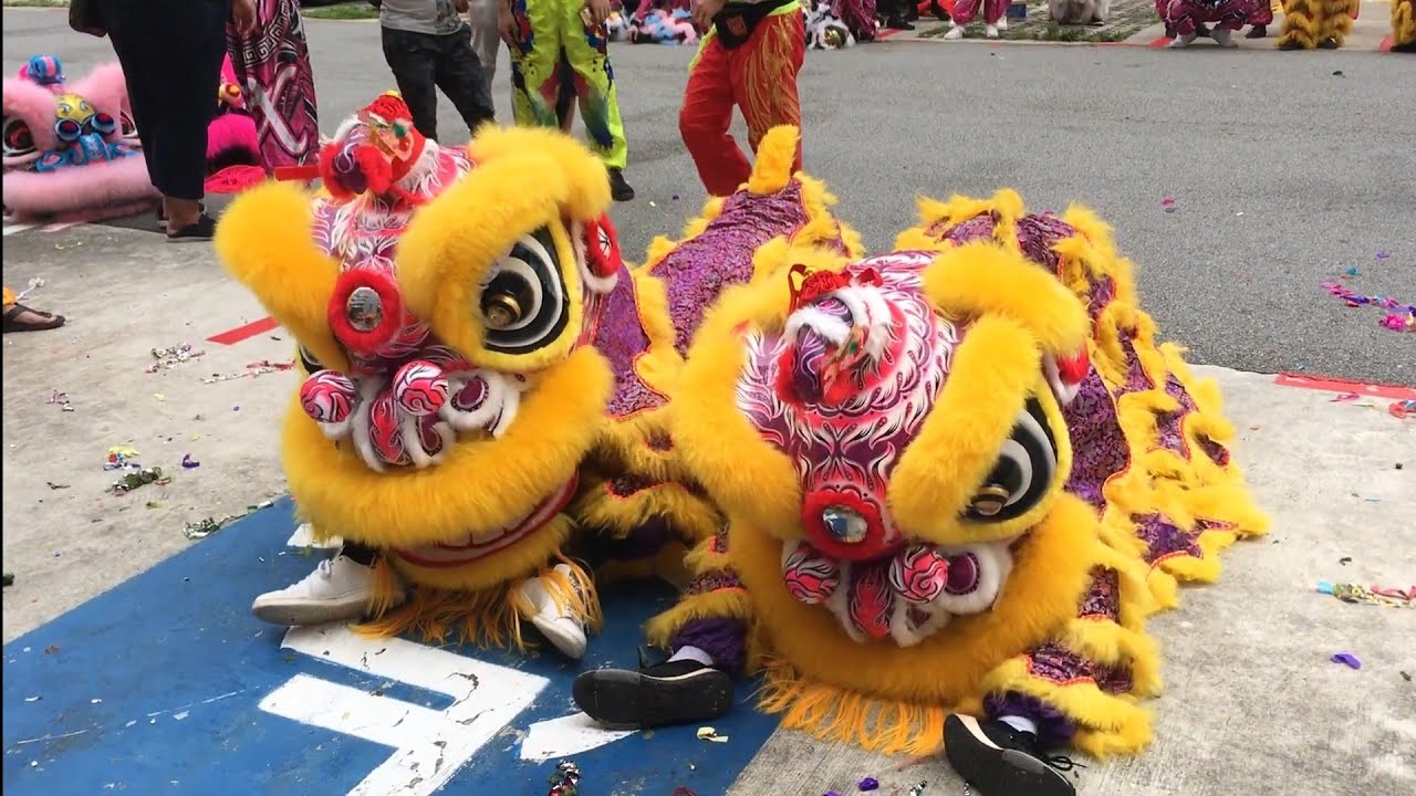 天興體育會 Tian Heng Lion Dance Cai Qing Performance at Yu Feng Hua Shan ...