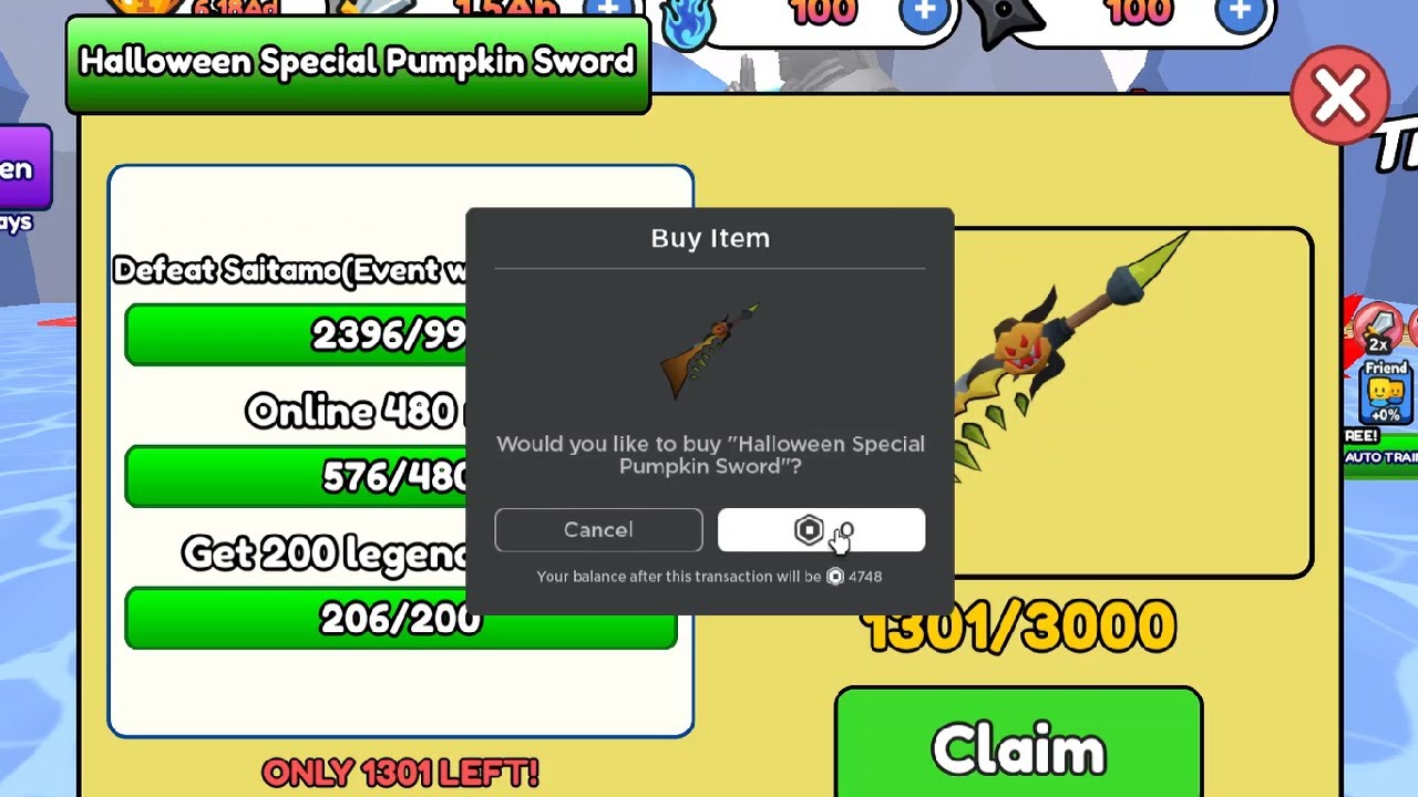 I SNIPED THE HALLOWEEN SPECIAL PUMPKIN SWORD (FREE ROBLOX UGC) - YouTube