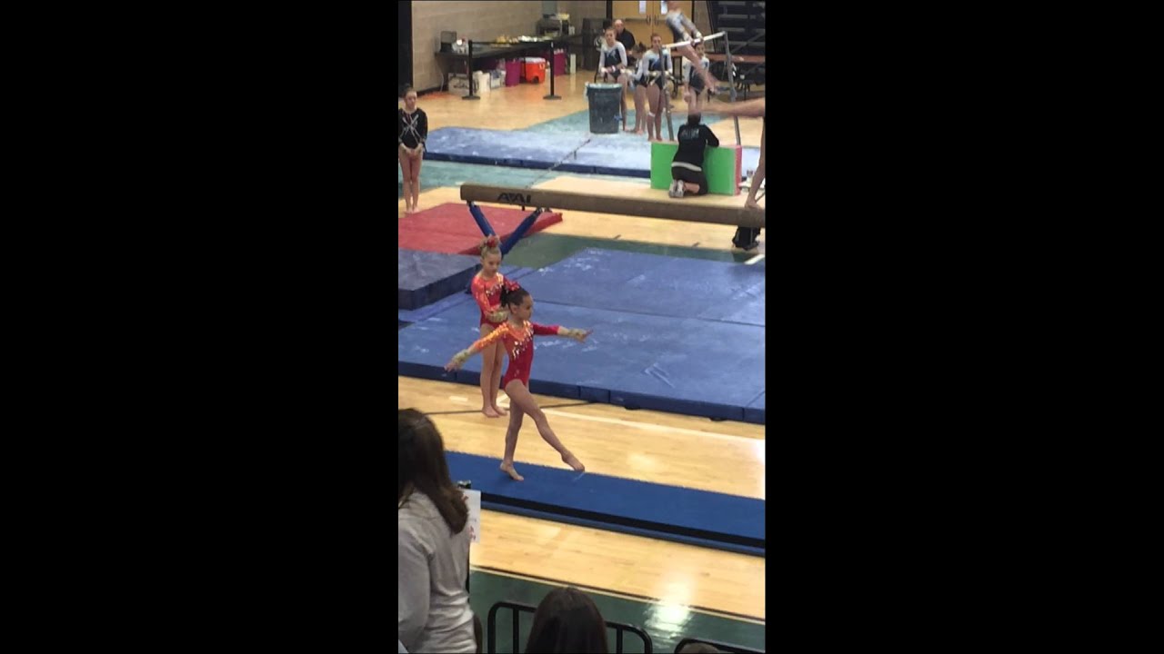 9 year old LEVEL 8 gymnast Maddie Larson VAULT - YouTube