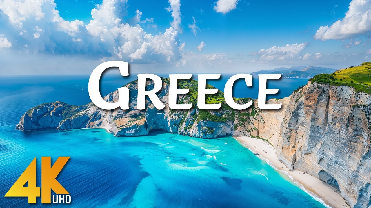 FLYING OVER GREECE (4K) - Amazing Beautiful Nature Scenery With ...