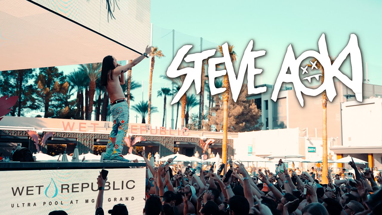 Steve Aoki Live at Wet Republic in Las Vegas 2022 - Coreycha - YouTube