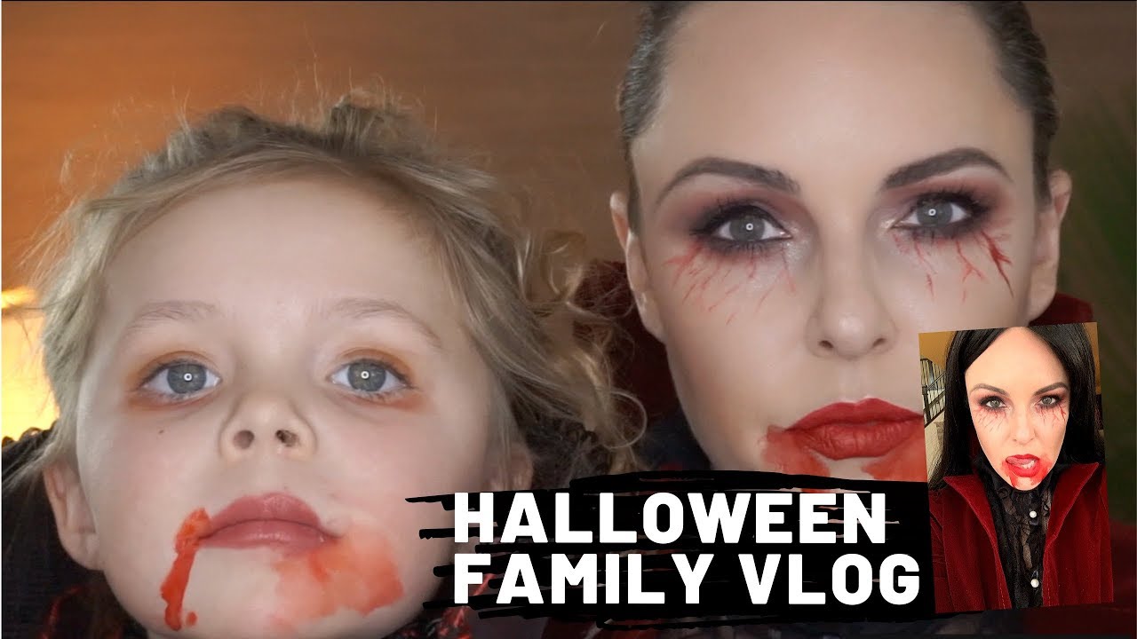 MOMMY & ME Vampire Tutorial || Halloween Family Vlog - YouTube