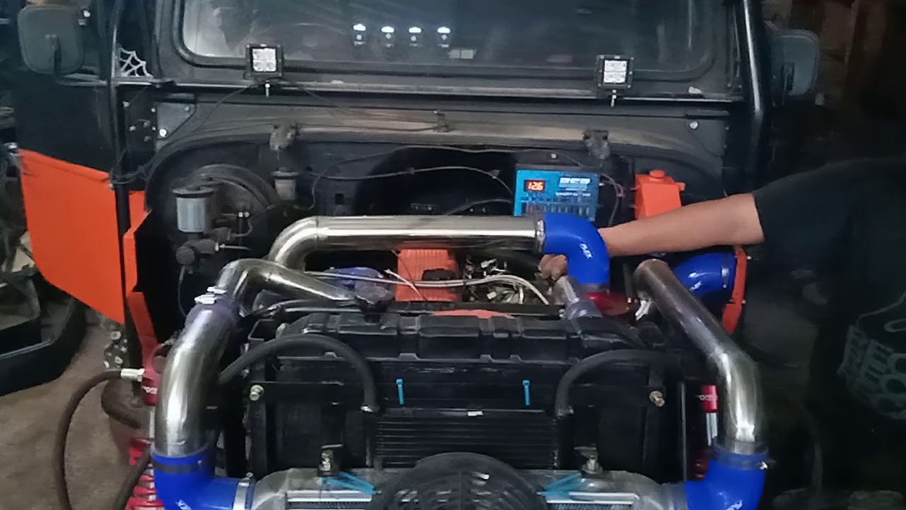 FJ40 , Swap Engine Toyota 14B upgread Turbo CT26 - YouTube