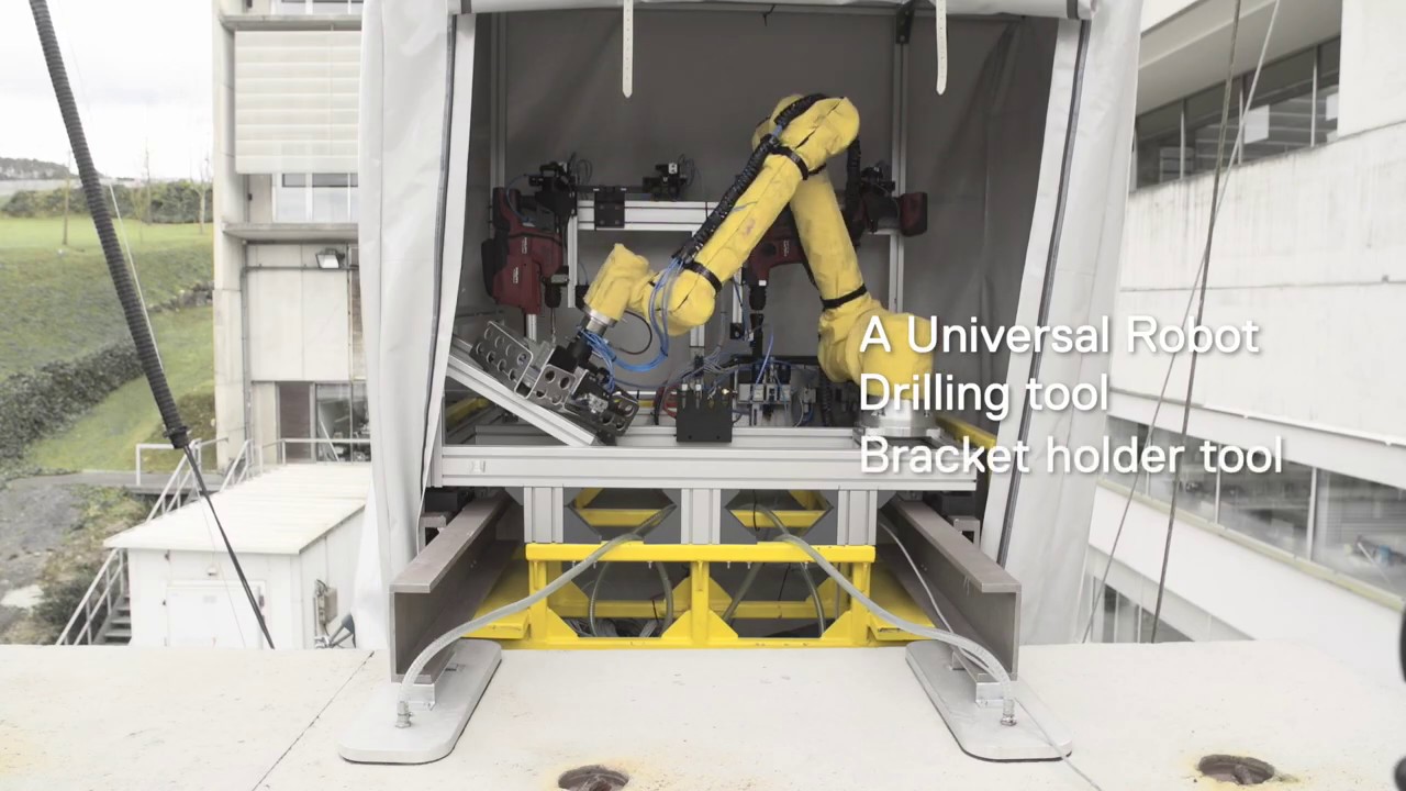 Hephaestus - Innovative cable robots for building façades - YouTube