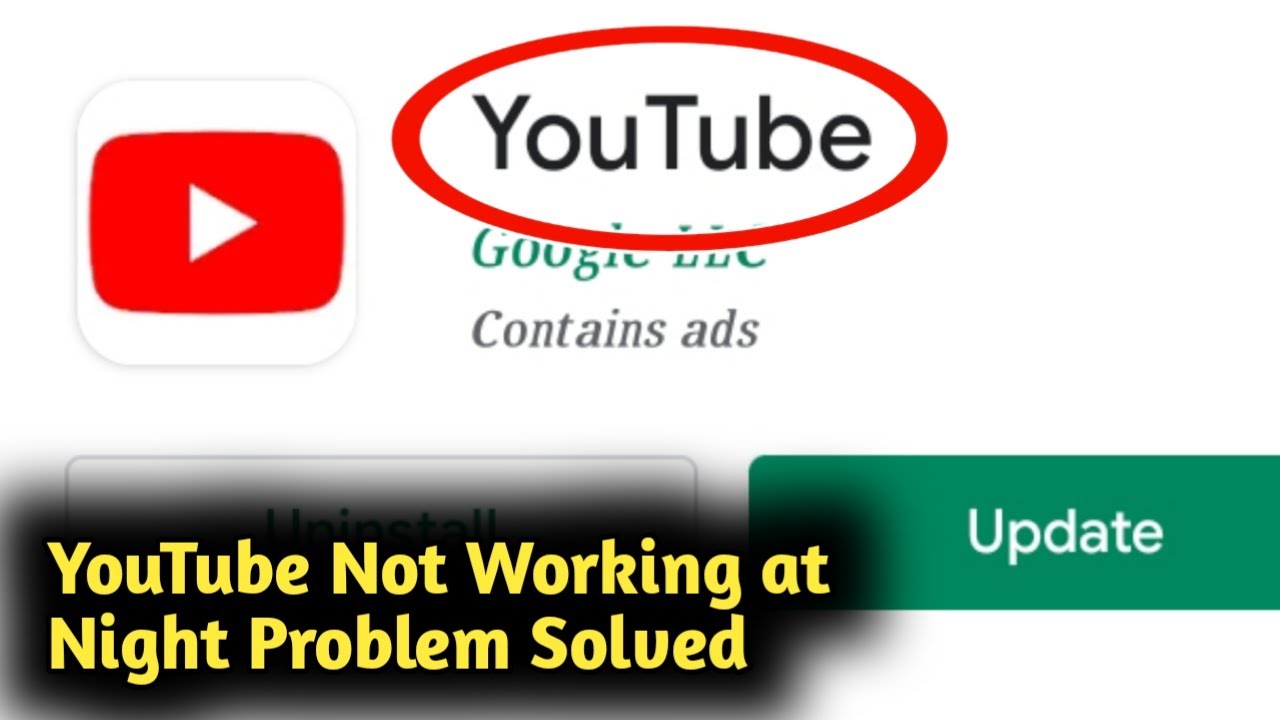 Fix YouTube Not Working at Night Problem Solved - YouTube