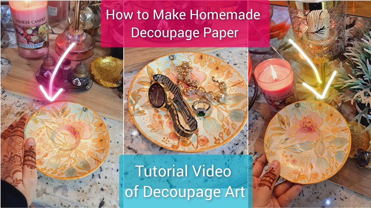 How to use Homemade Decoupage paper | কিভাবে ডেকোপেজ পেপার ব্যবহার করতে ...