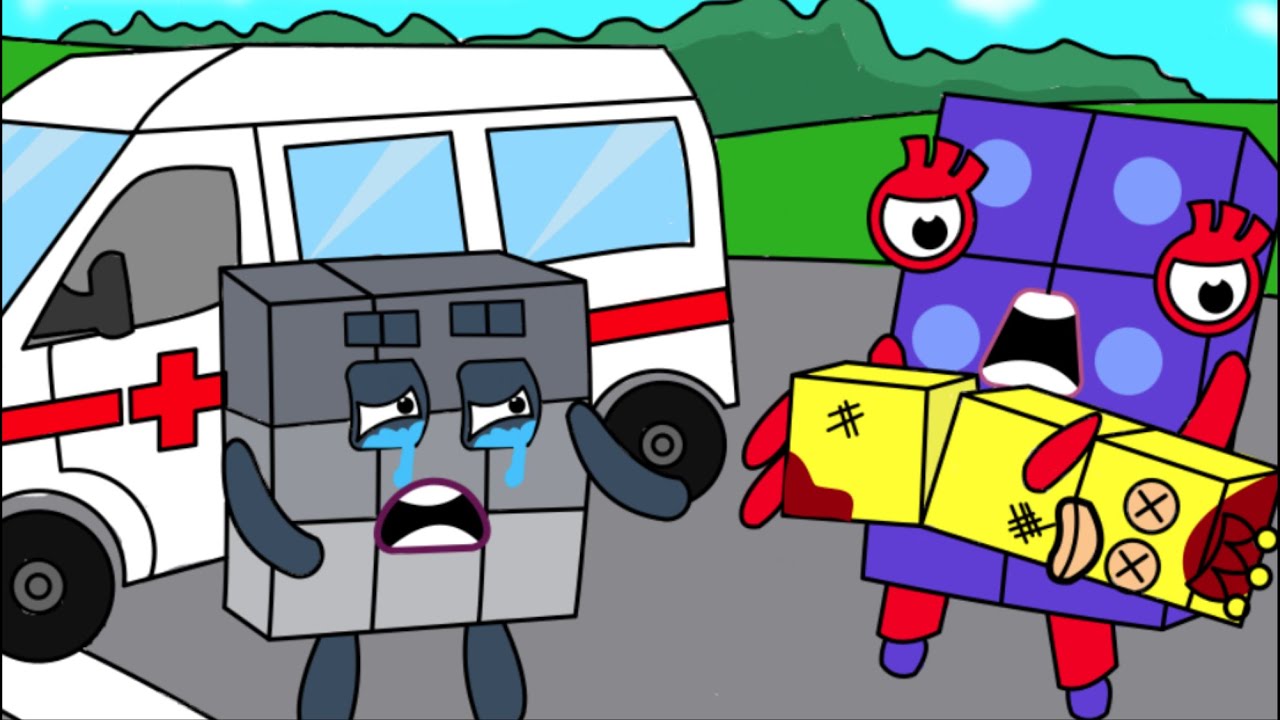 Don't worry! numberblocks 3 immediately taken to hospital Coloring ...