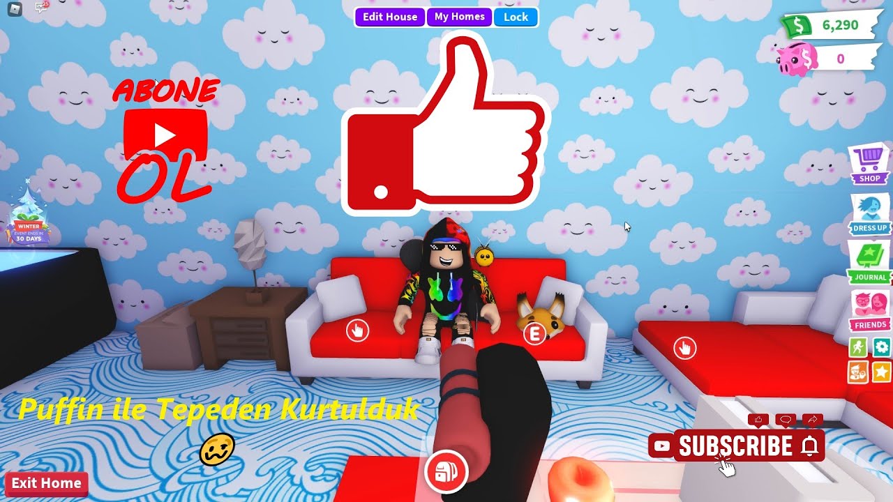Roblox Puffin ile Tepeden Kurtulduk mu? 🥴 Roblox Adopt Me - YouTube