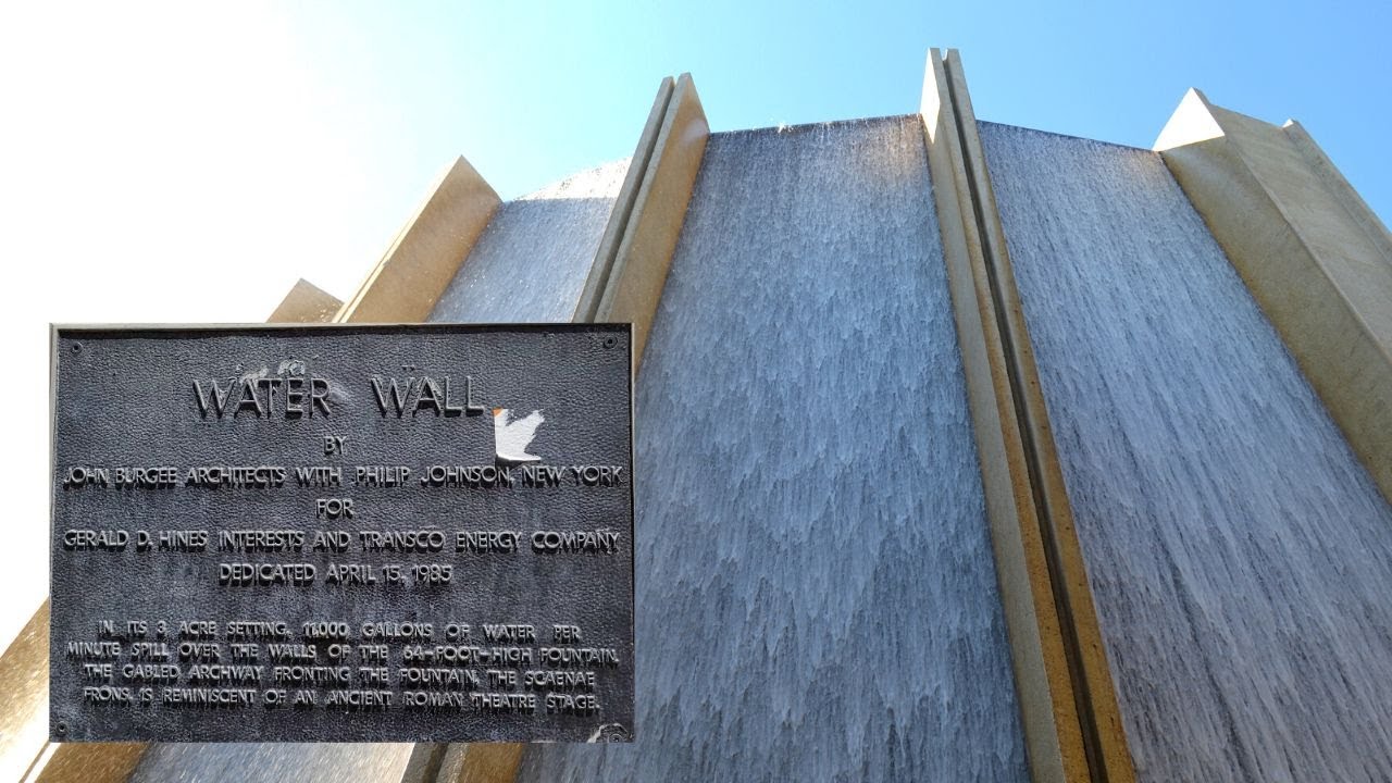 ⛲️ The Water Wall in Houston, Texas | Gerald D. Hines Waterwall Park ...