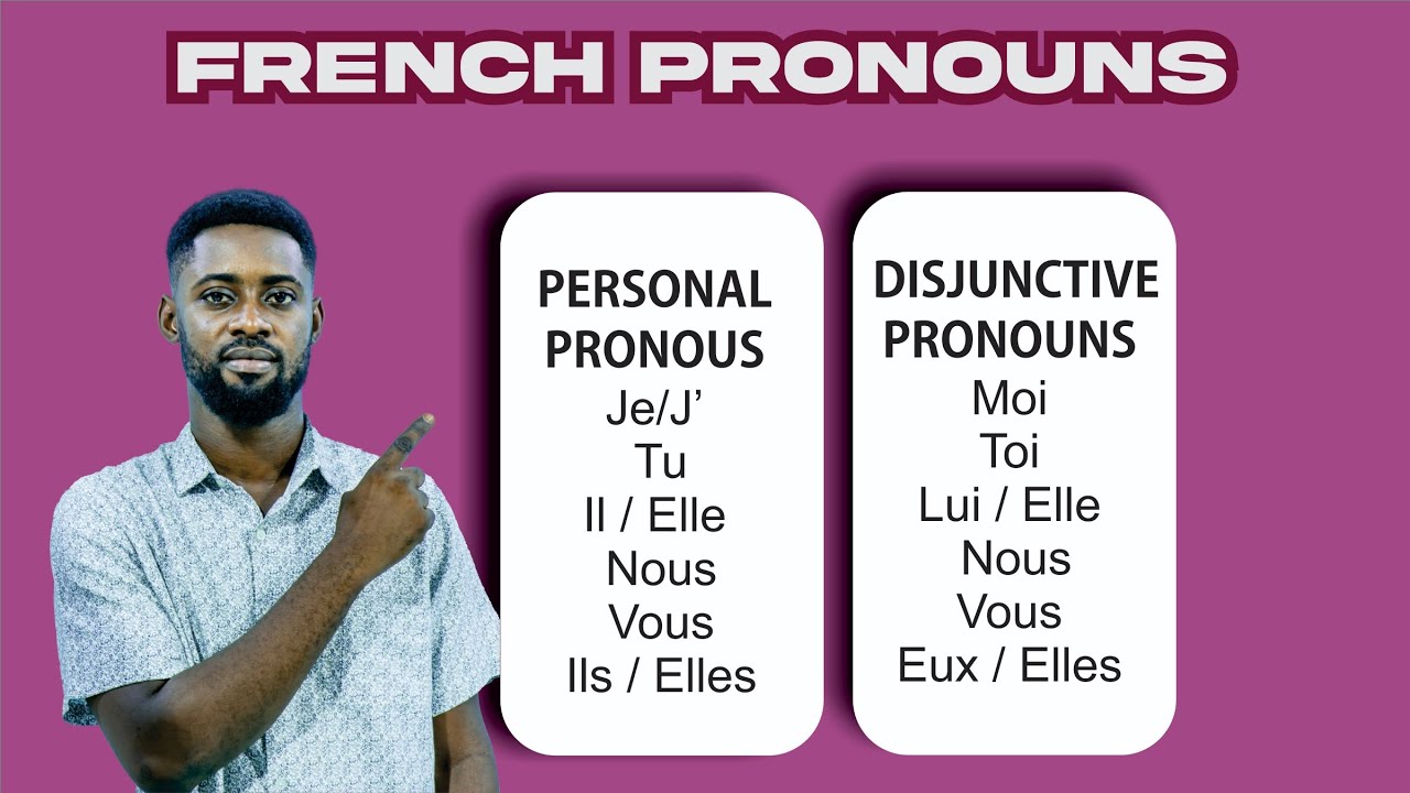 The personal pronouns and the disjunctive pronouns (Les pronoms ...