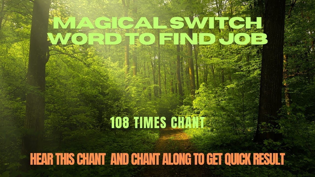 Chant along 108 times to get desired job. #switchwords #NumeroVlogs # ...