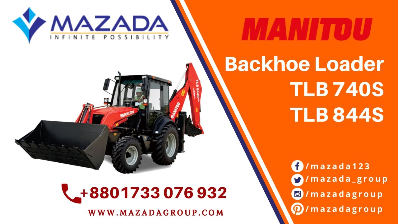 Manitou Backhoe Loader TLB 740S & TLB 844S - YouTube