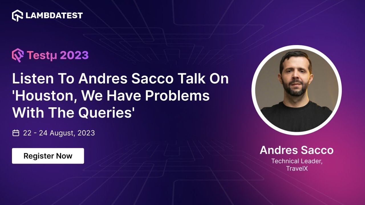 Listen To Andres Sacco On 'Houston, We Have Problems With The Queries ...