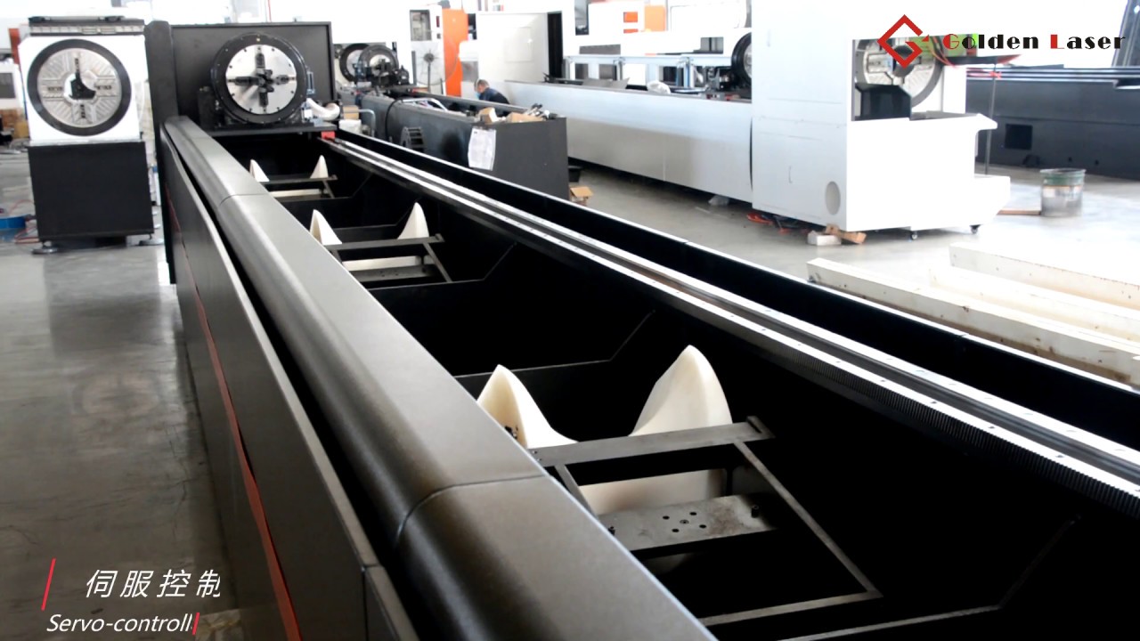 Golden Laser | Fiber laser tube cutting machine servo motor adjustable ...