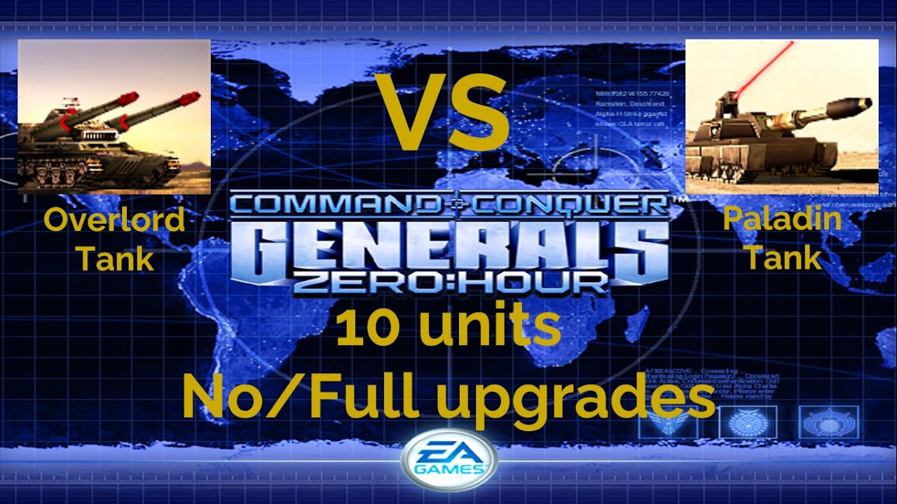 Command and Conquer Generals ZeroHour 10 Overlord Tanks VS Paladin ...