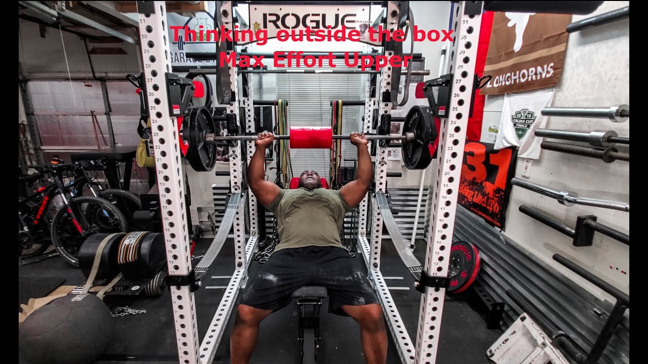 Heavy Band Bench Press ( garage gym athlete) - YouTube