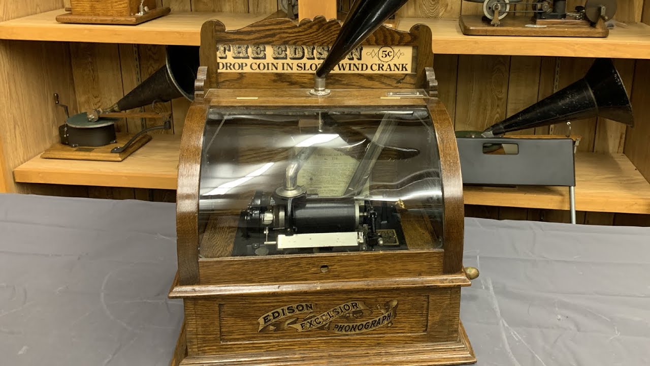 Edison Excelsior Coin Operated Phonograph Nickelodeon - YouTube