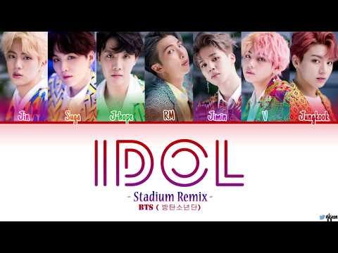 BTS (방탄소년단) - 'IDOL (Stadium Remix)' Lyrics Video [Color Coded/Han/Rom/Eng]
