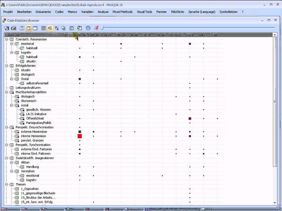 [2011] MAXQDA 10 und MAXQDA 11: Code Relations Browser - YouTube