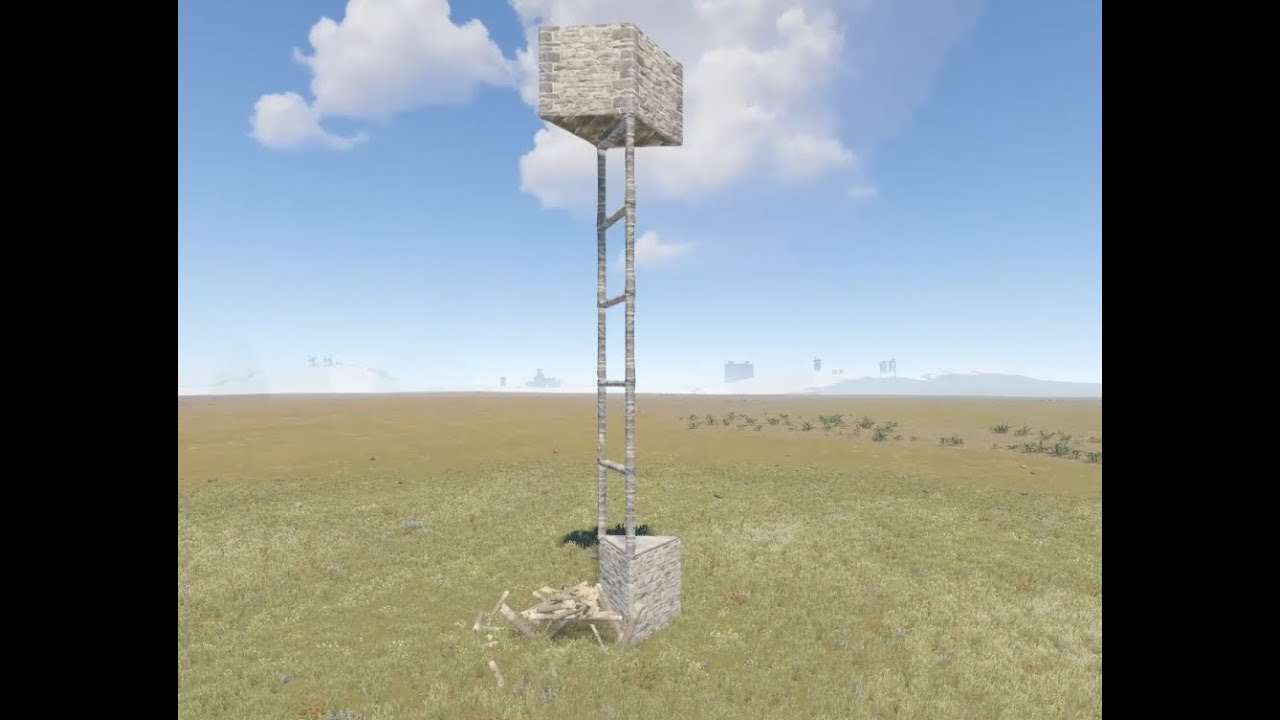 Rust cheap observation and defense tower - YouTube