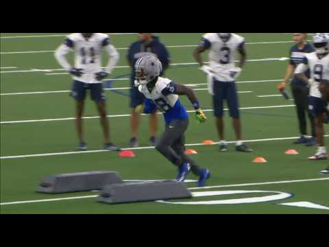 Cowboys WR CeeDee Lamb showing Camden Brown, Floy & the rest how to run routes