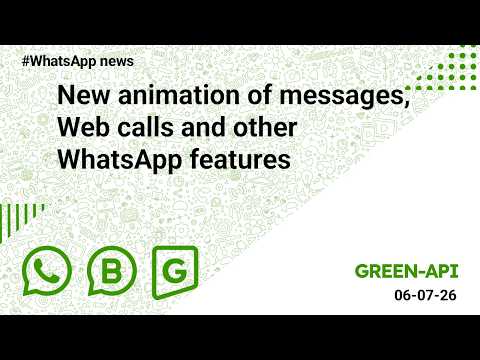 New animation of messages, Web calls and other WhatsApp features. 07-07-2026.