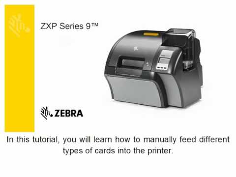 Zebra ZXP Series 9 - Manual Feed - YouTube