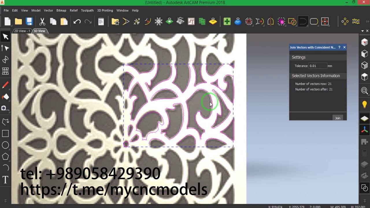 designing 2D vectors for CNC with ArtCAM 2018 - YouTube