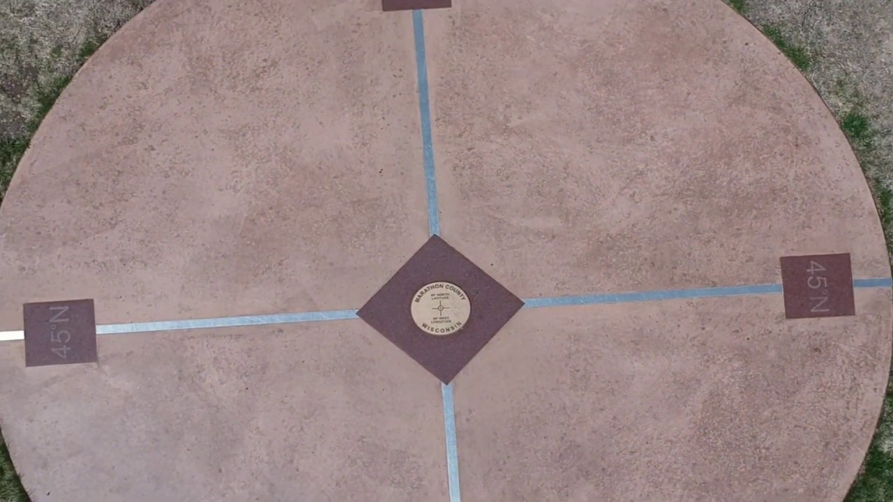 45°N, 90°W Geographical Marker, Poniatowski, WI - YouTube