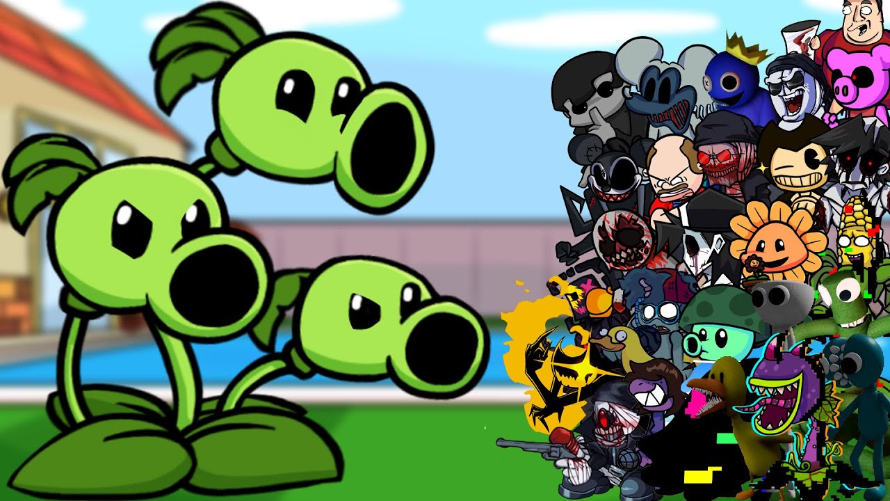 FNF Whatery Infection(VS Plants) - But ALL the Characters Sing Together ...