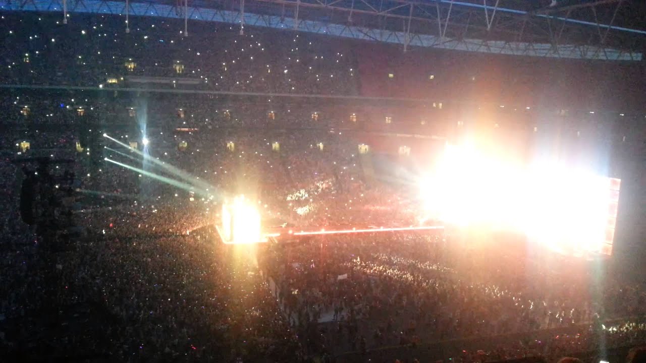 1D centre stage Wembley Stadium view from block 501 - YouTube