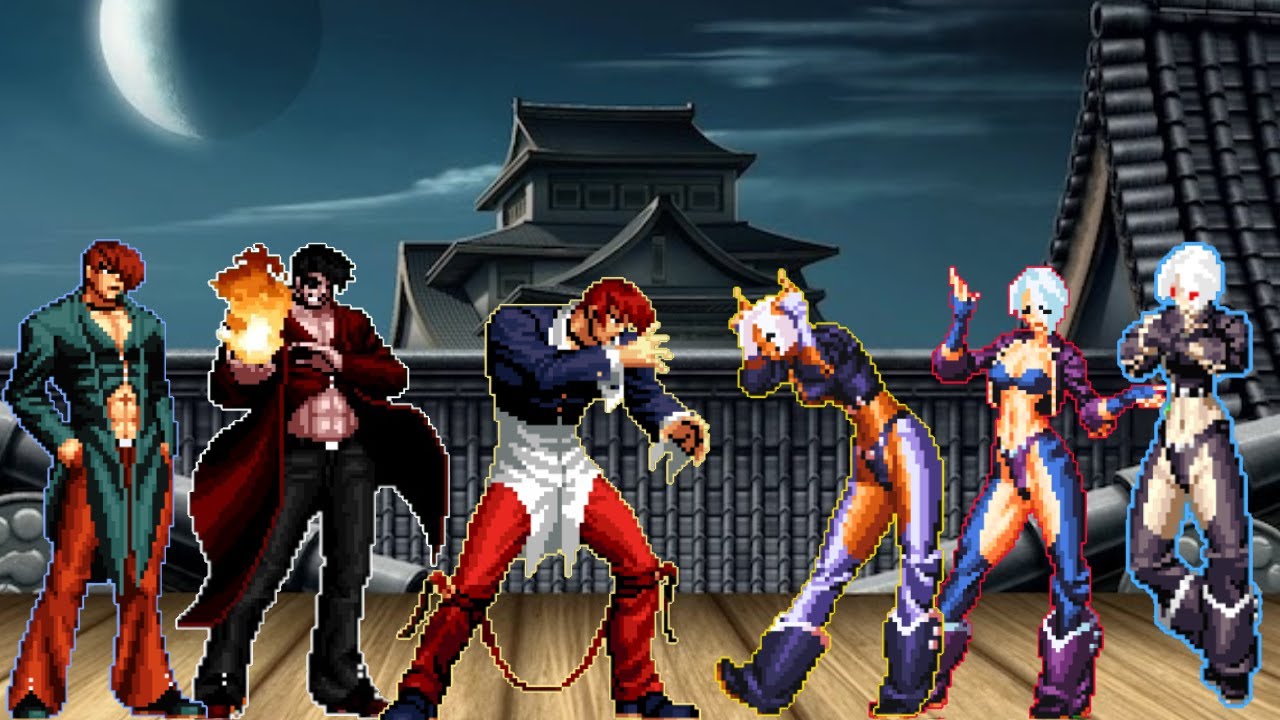 [KOF Mugen] Iori Yagami Team vs Angel Team - YouTube