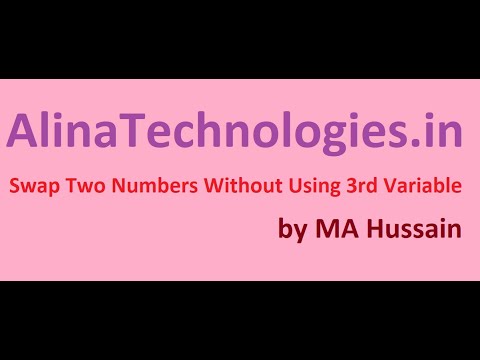 Swap Two Numbers Without Using 3rd Variable - YouTube