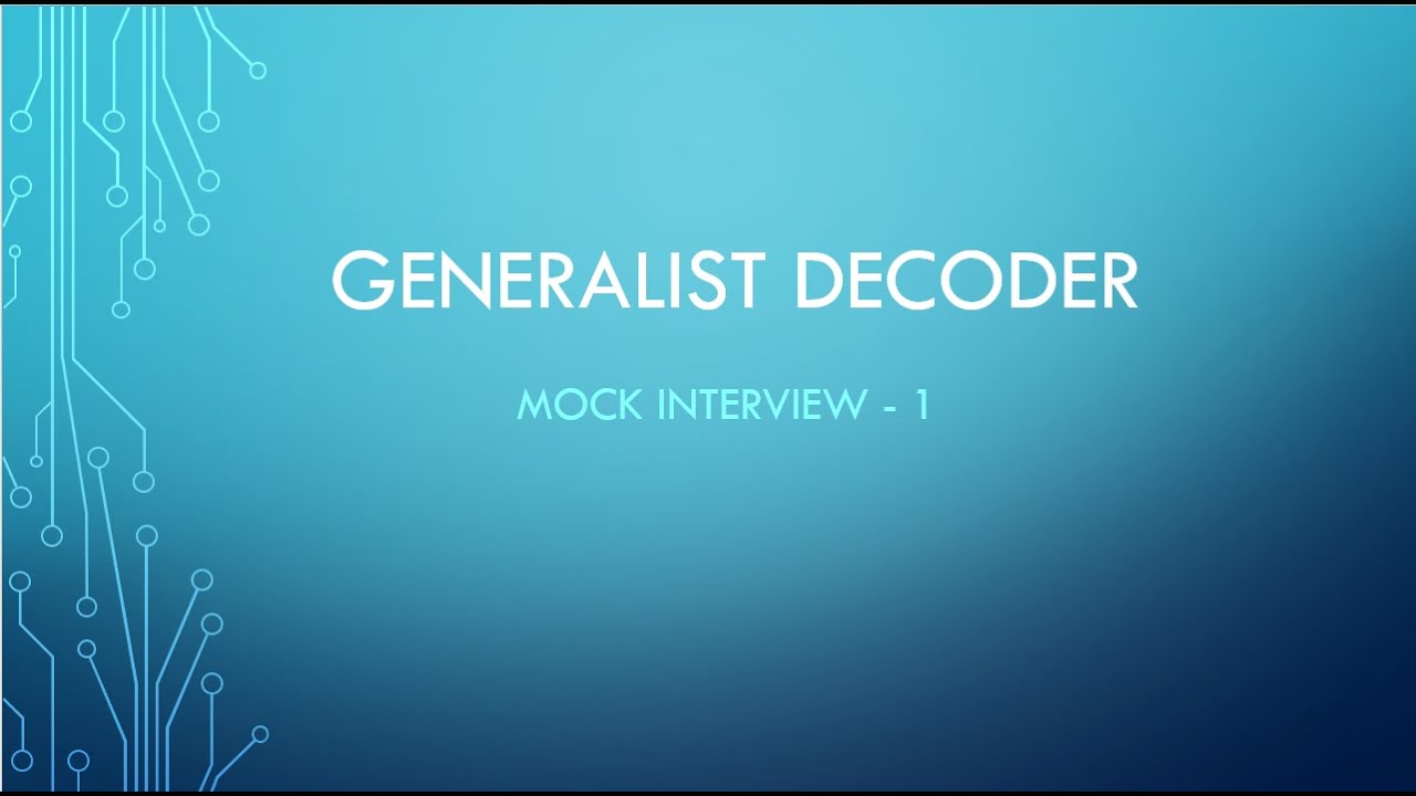 Mock Interview Algorithms And Data Structures Interview Preparation 2219