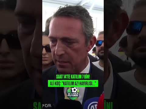 Fenerbahçe Başkanı Ali Koç, seçime katılımın düşük olmasını değerlendirdi: \