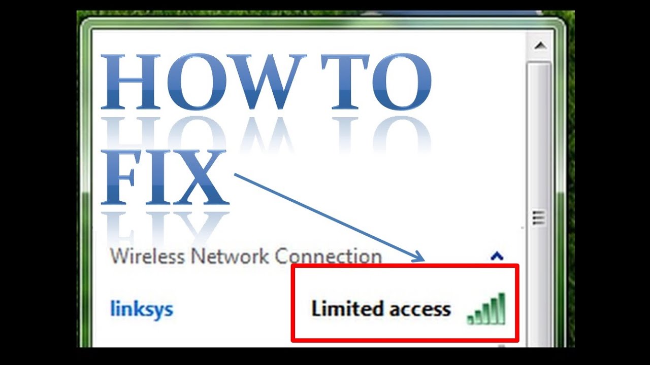 How to Fix Limited Access issue in Wireless Network - YouTube