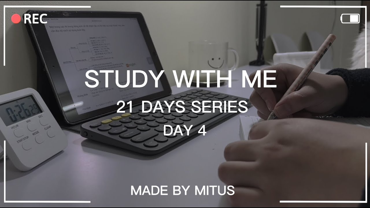 📚⭐️ 21 DAYS STUDY CHALLENGE - STUDY WITH ME - DAY 4 | 30 mins | No ...