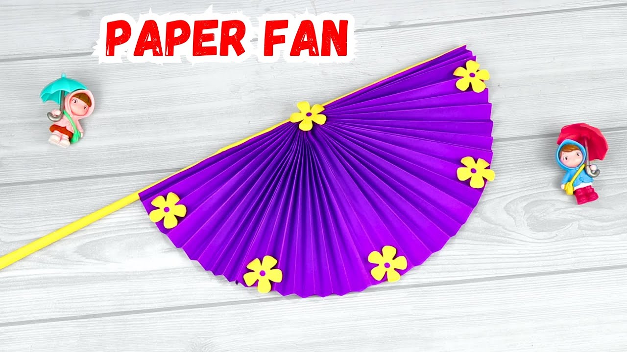 Summer Special Craft: How to Make a Paper Hand Fan Step by Step | DIY ...