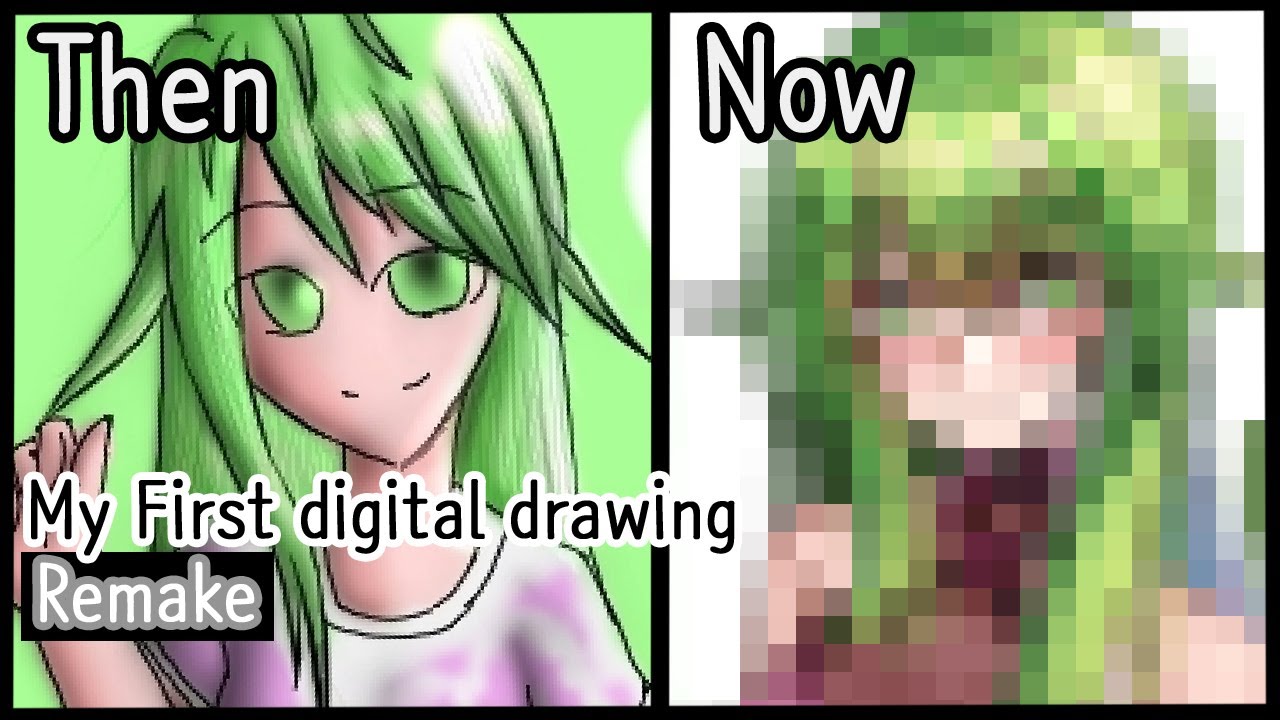 #17 [redraw] Draw This Again Challenge ! | my first digital art | THEN ...
